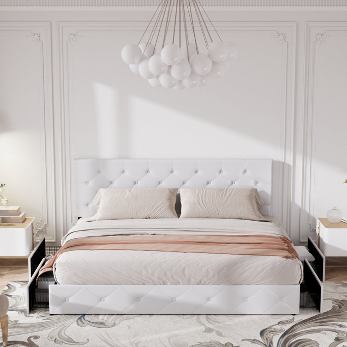 Mercury Row® Silvester Upholstered Platform Storage Bed And Reviews Wayfair